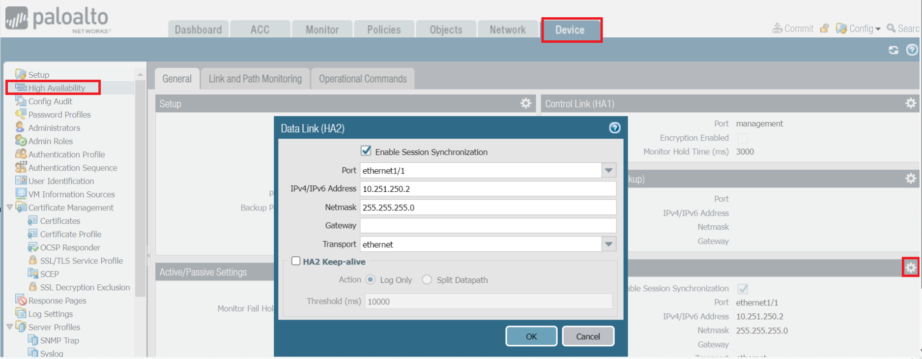 Basic Configuration of Active/Standby on Palo Alto Firewalls - Lyfey ...